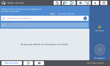 Numérisation vers un ordinateur connecté au produit