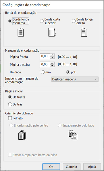 Como selecionar as configurações de impressão frente e verso - Windows