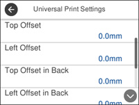 Selecting the Universal Print Settings