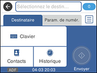 Numérisation vers un courriel