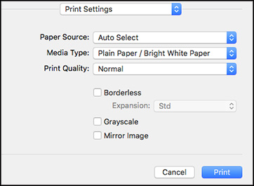 Selecting Basic Print Settings - Mac