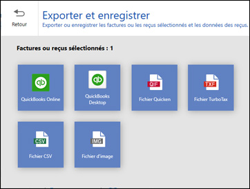 Numérisation de reçus au moyen de Receipt Manager