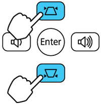 Correcting Image Shape with the Keystone Buttons