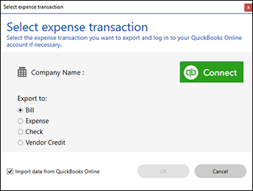 Exporting Invoices or Receipts to QuickBooks Online