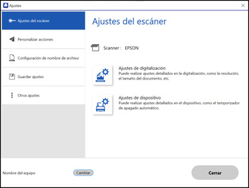 Cómo cambiar los ajustes de escaneo