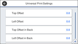 Selecting the Universal Print Settings