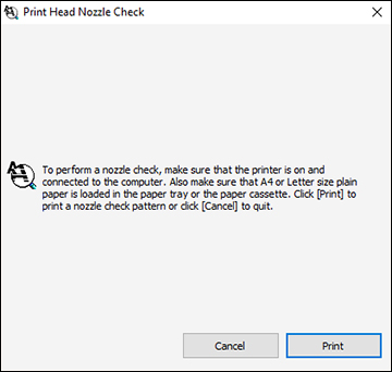 Checking the Nozzles Using a Computer Utility