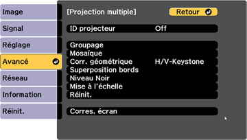 Configuration automatique de la mosaïque