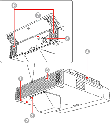 Projector Parts - Front/Side