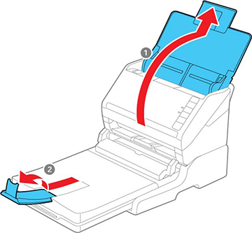 Scanning from the ADF with the Flatbed Scanner Dock Attached