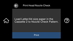 Checking the Nozzles Using the Product Control Panel