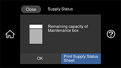Checking Maintenance Box Status on the LCD Screen