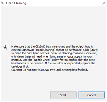 Cleaning the Print Head Using a Computer Utility