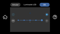 Ajustement de la luminosité de l'écran
