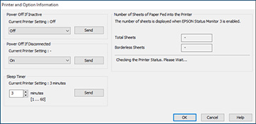 Changing the Power Off and Sleep Timer Settings - Windows
