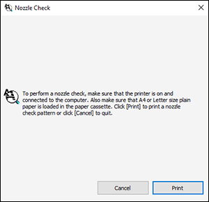 Checking the Nozzles Using a Computer Utility