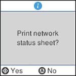 Printing a Network Status Sheet