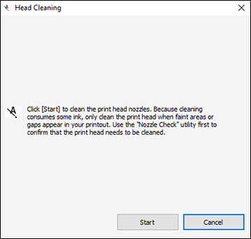 Cleaning the Print Head Using a Computer Utility