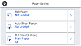 Selecting the Paper Settings for Each Source - Control Panel