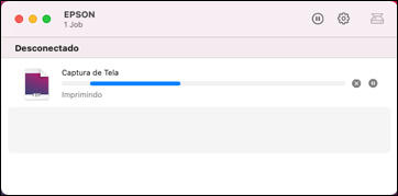 Como verificar o estado da impressão - Mac