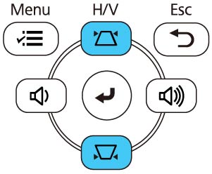 Correcting Image Shape with the Keystone Buttons