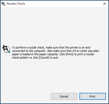 Checking the Nozzles Using a Computer Utility