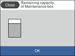 Checking Maintenance Box Status on the LCD Screen