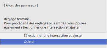 Réglage de la convergence des couleurs (alignement des panneaux)