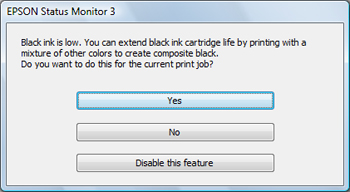 Conserving Low Black Ink with Windows
