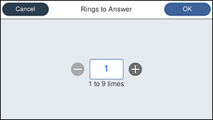 Setting the Number of Rings to Answer