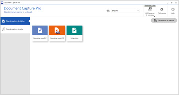 Numérisation avec Numérisation de travail sous Document Capture Pro - Windows
