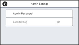 Setting a Password and Locking the Control Panel