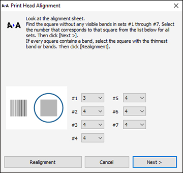 Aligning the Print Head Using a Computer Utility