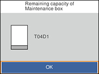 Checking Maintenance Box Status on the LCD Screen