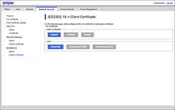 Configuring a Certificate for an IEEE 802.1X Network