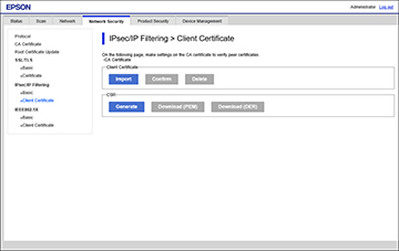 Configuring an IPsec/IP Filtering Certificate