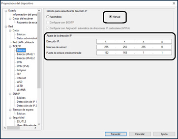 Cómo configurar una dirección IP del producto con EpsonNet Config