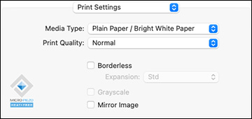 Selecting Basic Print Settings - Mac