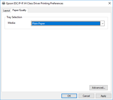 Selecting Print Settings - Windows 10 S