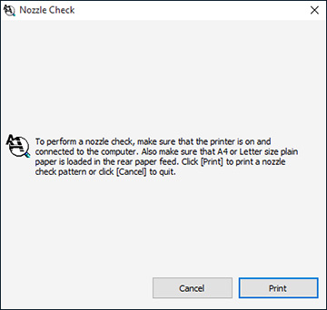 Checking the Nozzles Using a Computer Utility