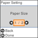 Selecting the Paper Settings for Each Source - Control Panel