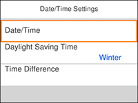 Selecting the Date and Time
