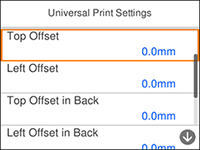 Selecting the Universal Print Settings