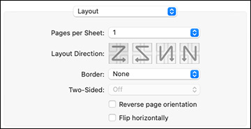Selecting Print Layout Options - Mac