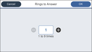 Setting the Number of Rings to Answer