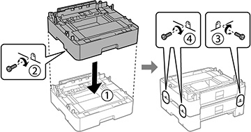 Installing the Optional Paper Cassette Units
