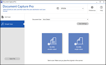 Scanning with Simple Scan in Document Capture Pro - Windows
