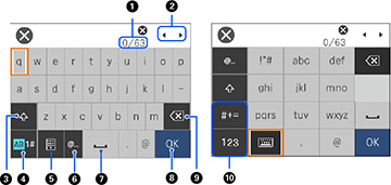 Entering Characters on the LCD Screen