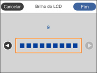 Ajuste do brilho do visor