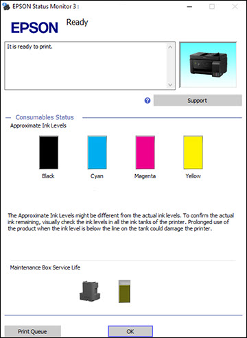 Checking Print Status - Windows